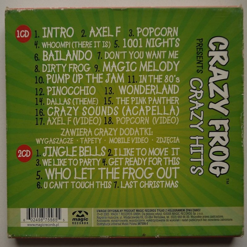 Crazy Frog - Crazy Hits – Platinum Edition (2cd)