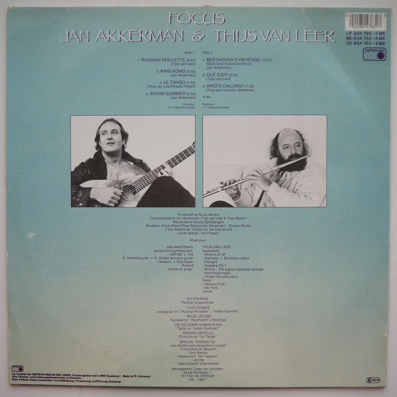 Jan Akkerman & Thijs Van Leer - Focus