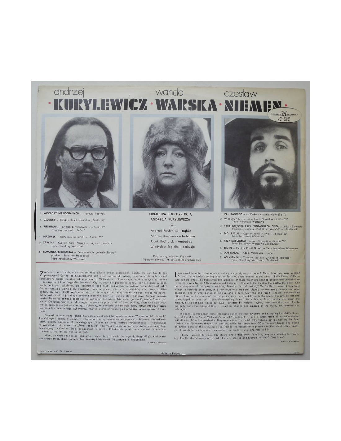 Kurylewicz / Niemen / Warska - Muzyka teatralna i telewizyjna
